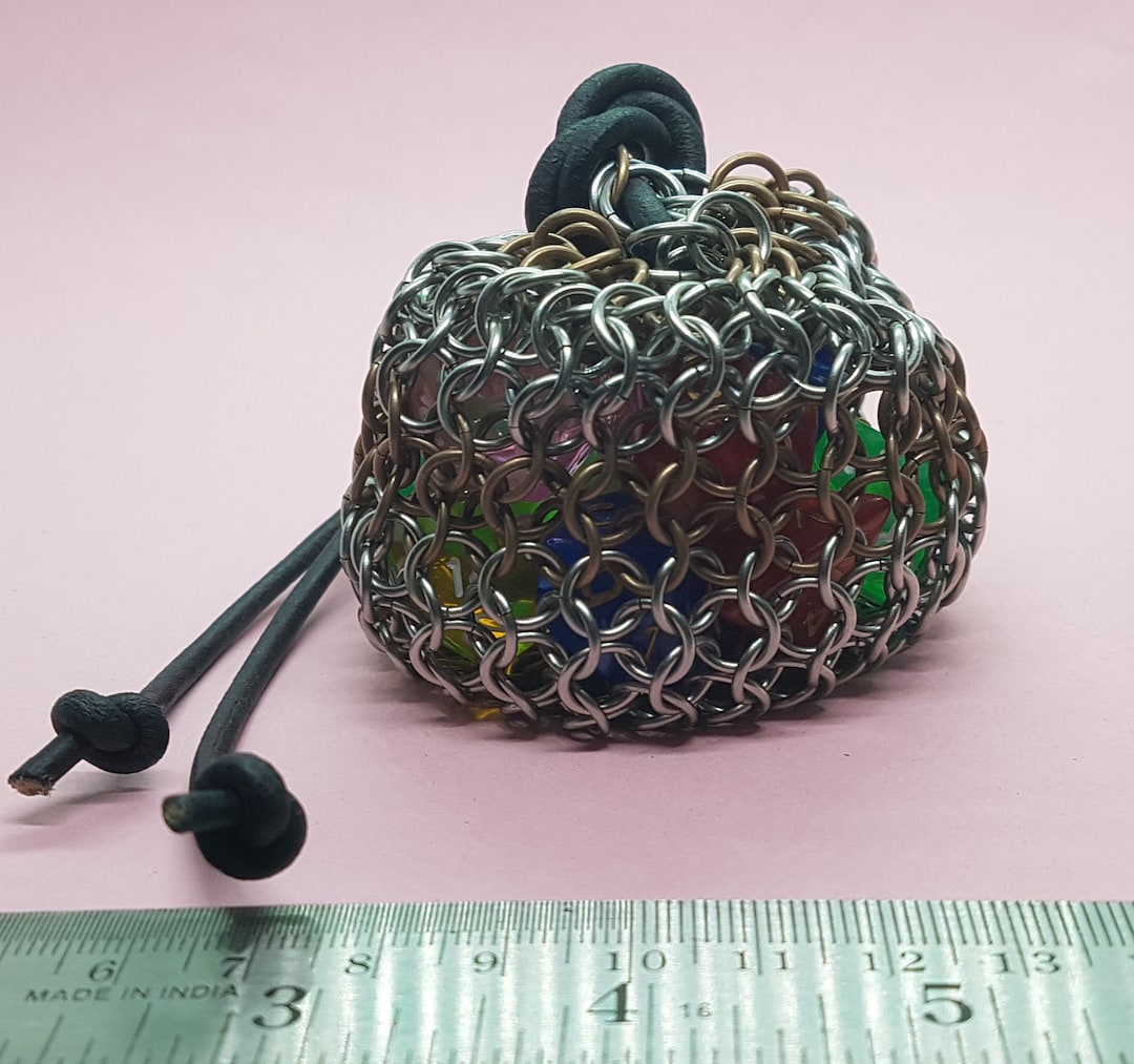 Steel and Bronze Chainmail Dice Bag (version 2) - Etsy UK
