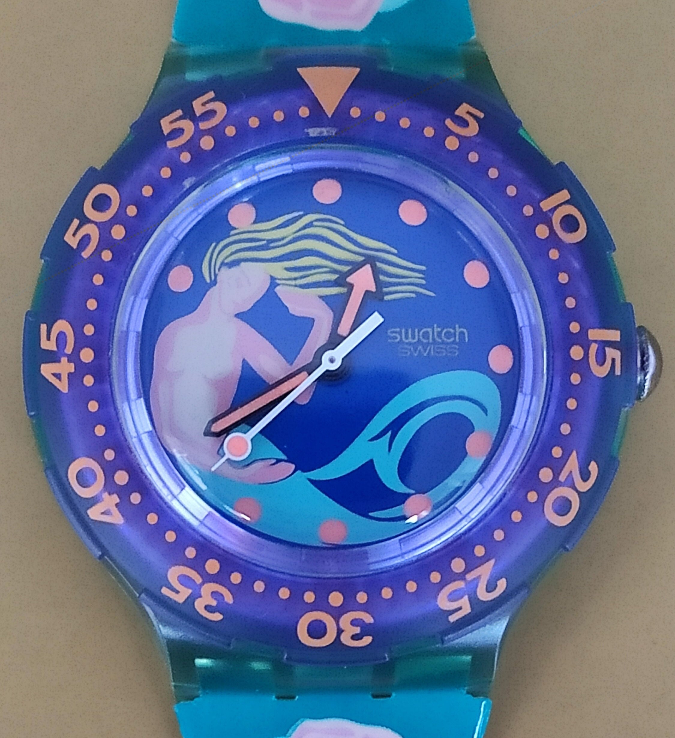 Swatch Scuba SAILORS JOY SDG100 Watch 1992 New , Mermaid Swatch Watch ...