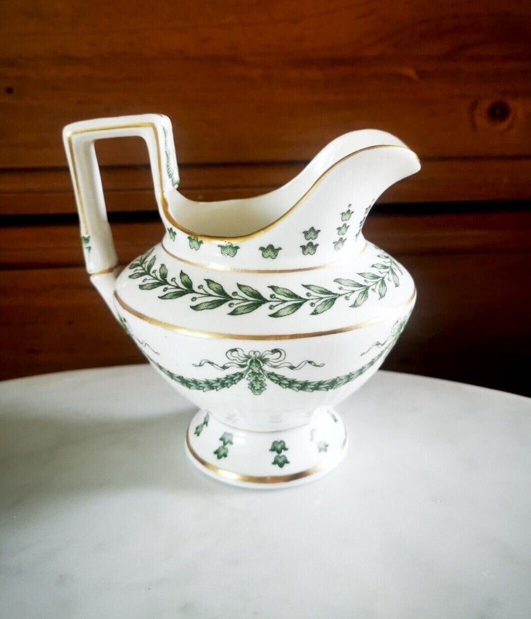Very Rare Antique Sarreguemines French Porcelain Milk Jug Creamer With ...