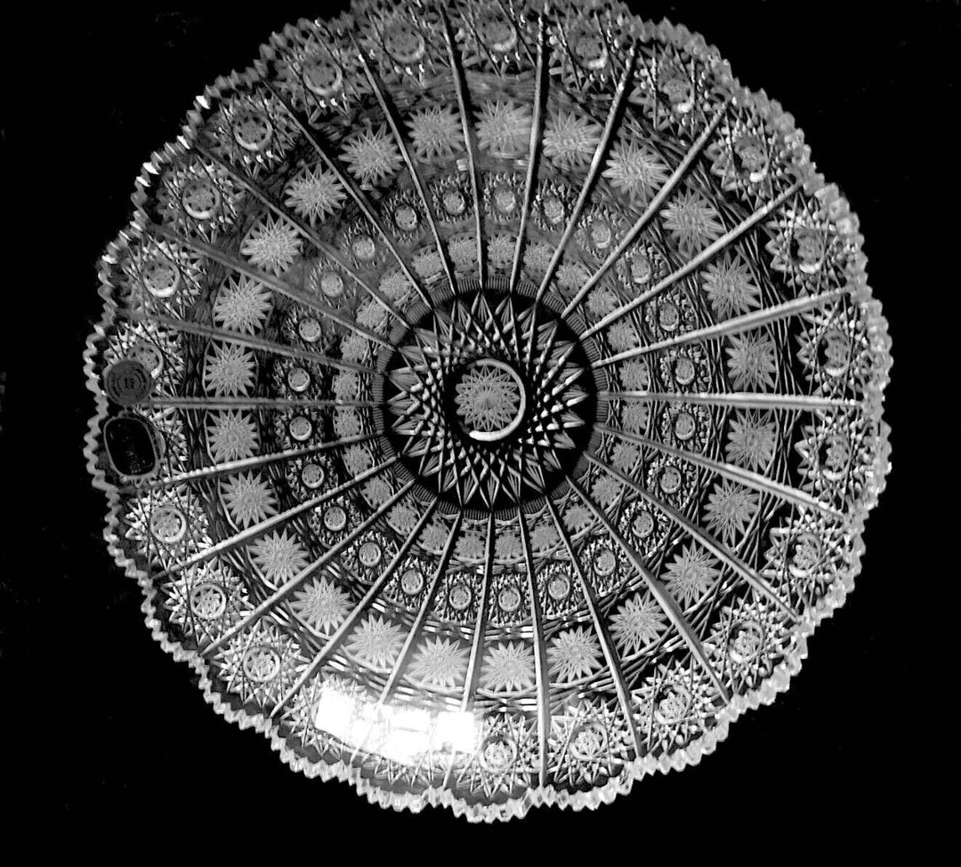 Bohemia Crystal Large Bowl Hand Cut Bowl Centre Piece Ø 27 Cm Vintage ...