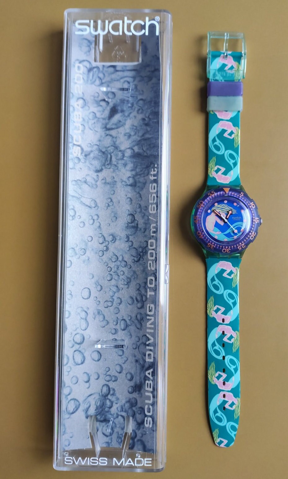 Swatch Scuba SAILORS JOY SDG100 Watch 1992 New , Mermaid Swatch Watch ...
