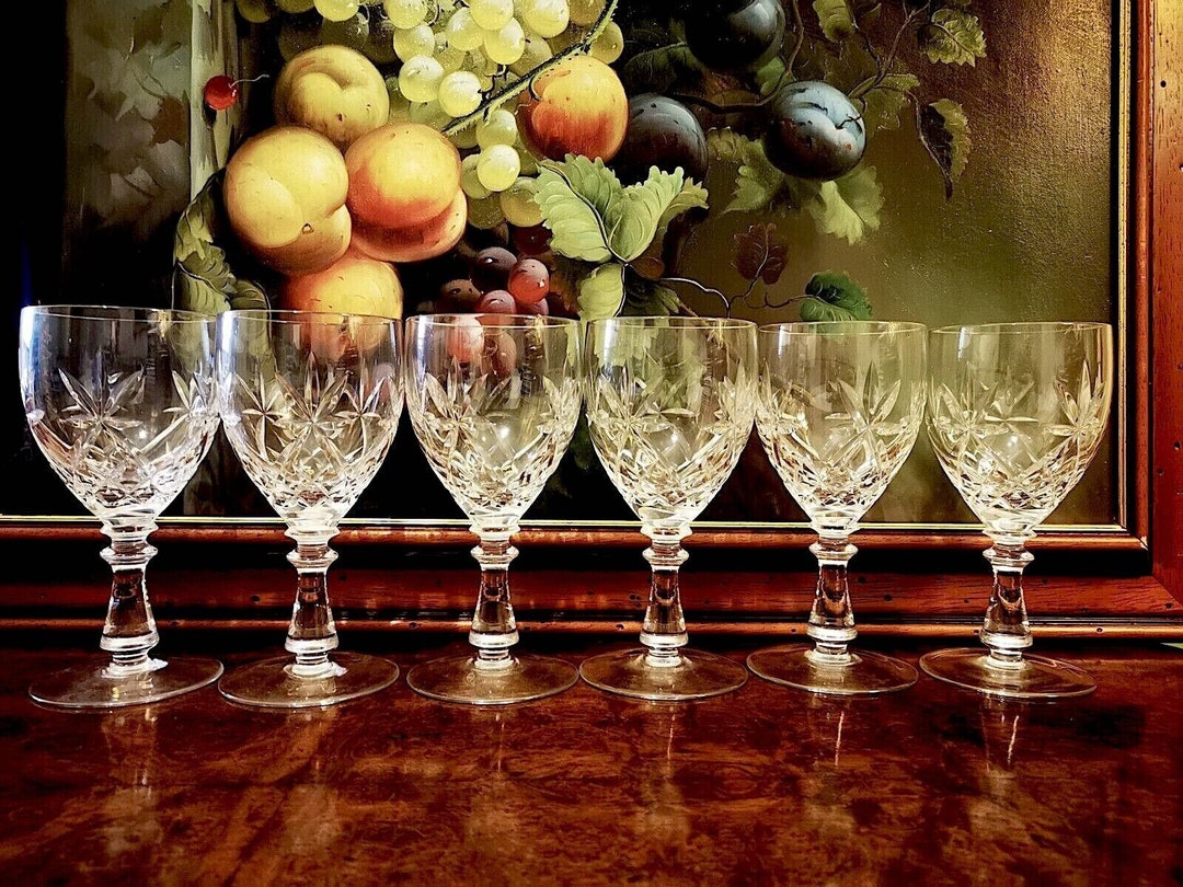 Beautiful Vintage Glasses Wine Glasses Set of 6 - Etsy