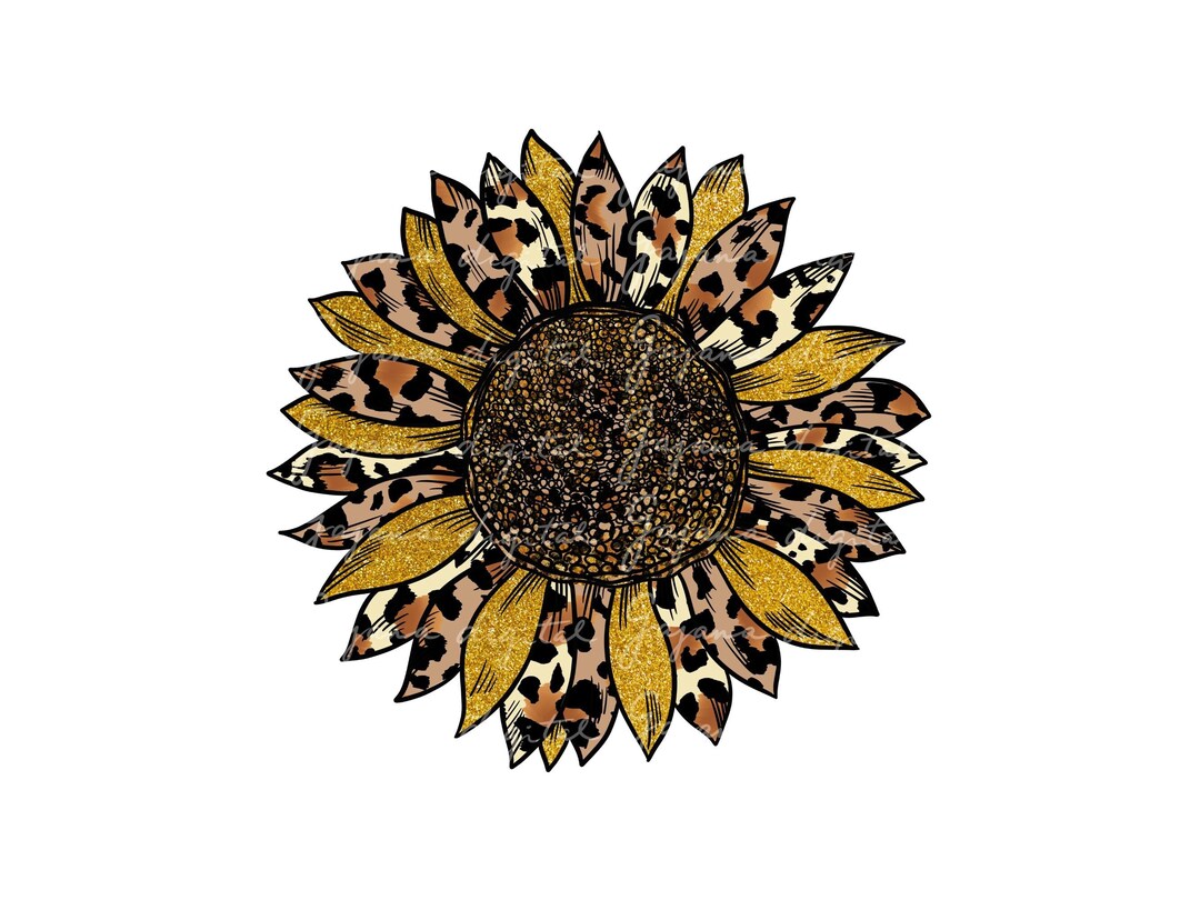 Leopard Sunflower PNG, Sunflower With Leopard Png, Sublimation Design ...