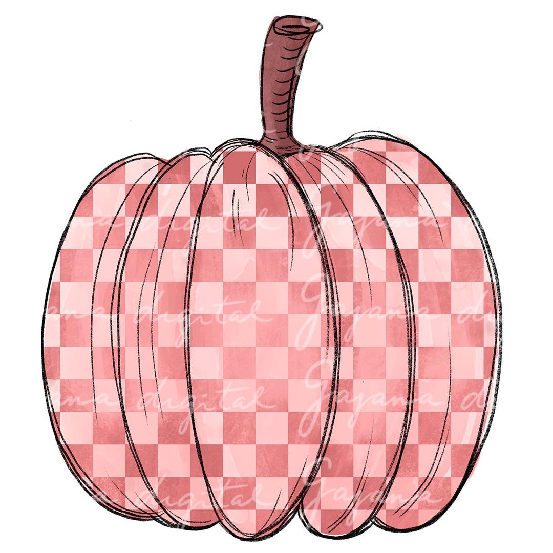 Checkered Pumpkin PNG - Fall Pumpkin PNG, Thanksgiving Png, Sublimation ...