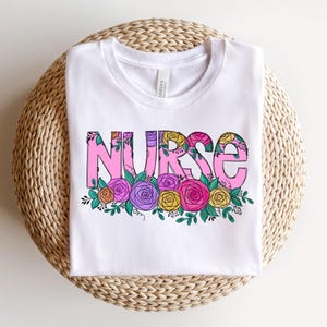 Floral Nurse PNG - Nurse Life PNG, Digital Download, Nurse Design Png ...