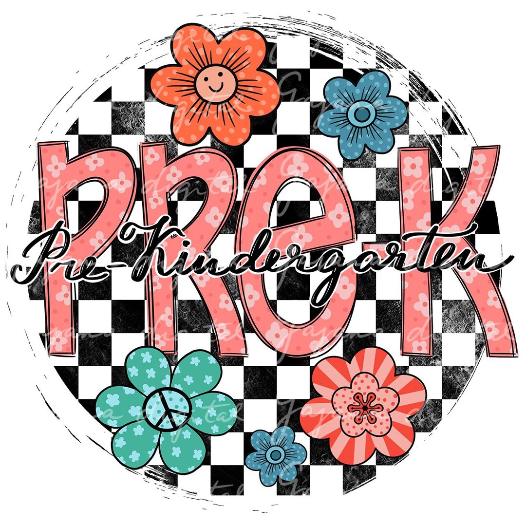 Pre-k PNG, Checkered PNG, Pre-kindergarten, Groovy PNG, Digital ...