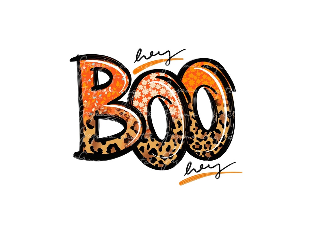 Hey Boo Design Cute Halloween PNG, Sublimation Design, Digital Download ...