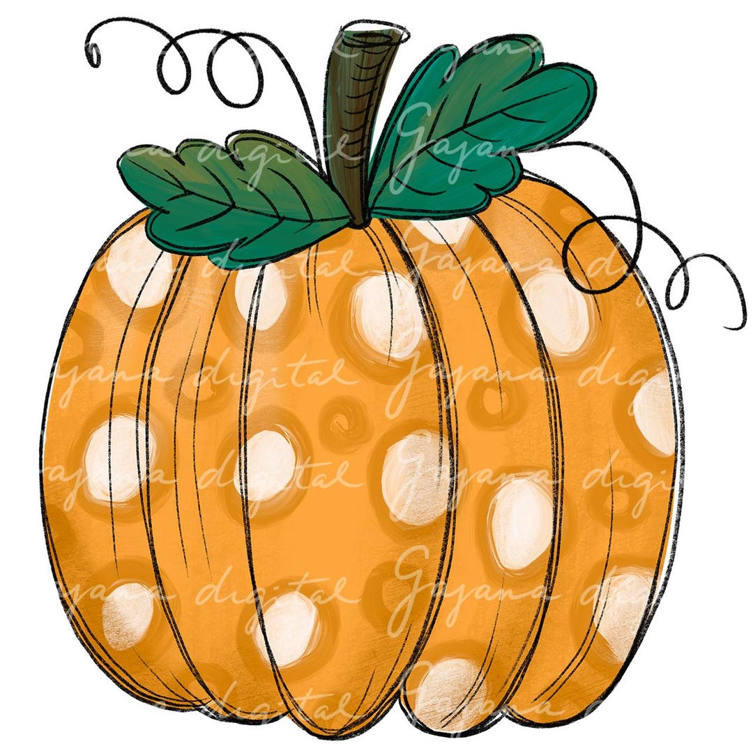 Polka Dot Pumpkin PNG: Fall Sublimation Design (digital Download) - Etsy