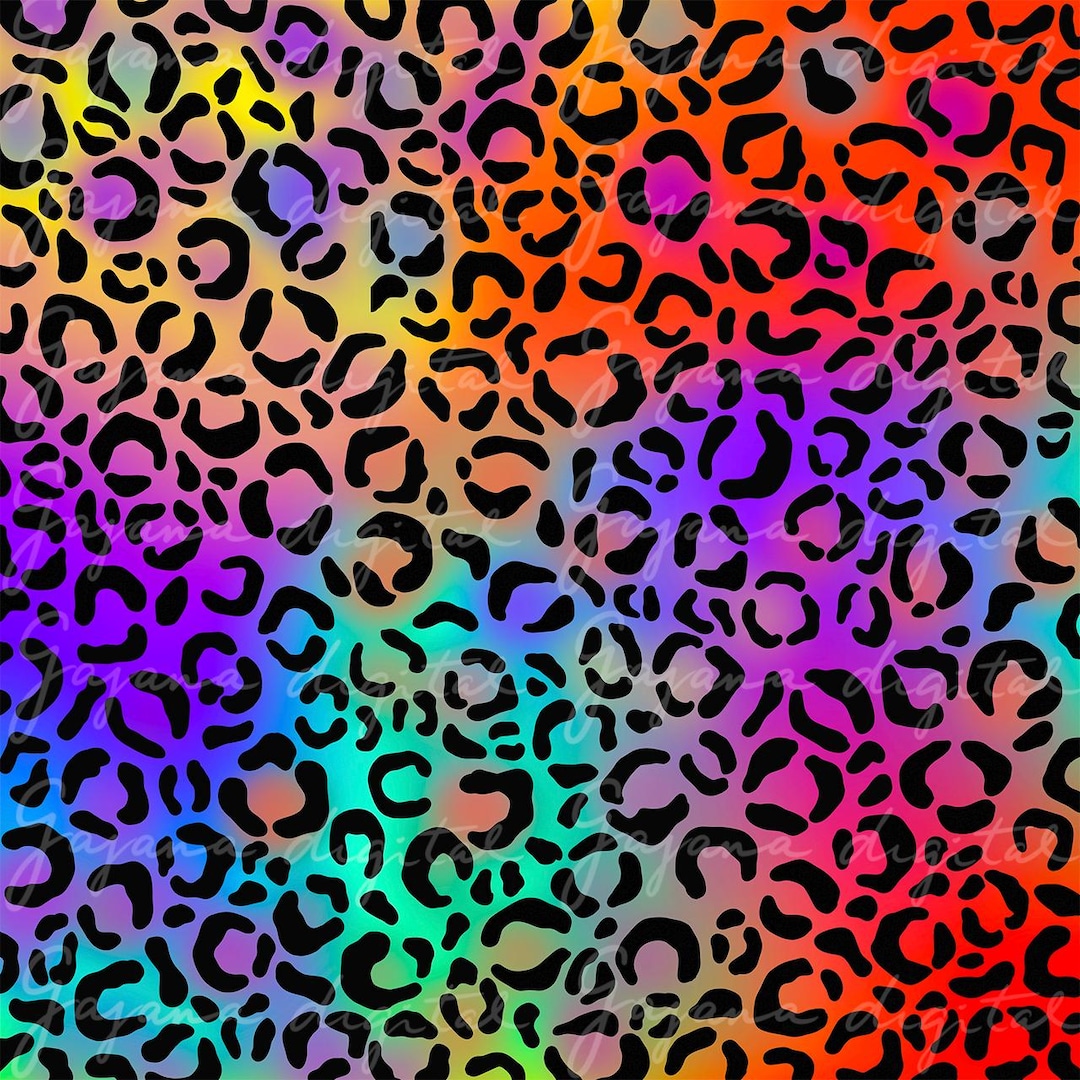 Colorful Leopard PNG, Leopard Print PNG, Instaint Download, Bright ...