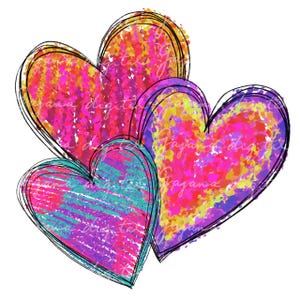 Floral Hearts PNG - Valentine Design, Pink Hearts Png, Flower Heart ...