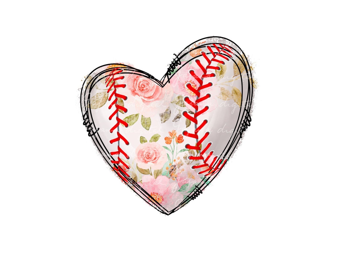 Heart Baseball PNG Baseball With Heart Png Sublimation - Etsy