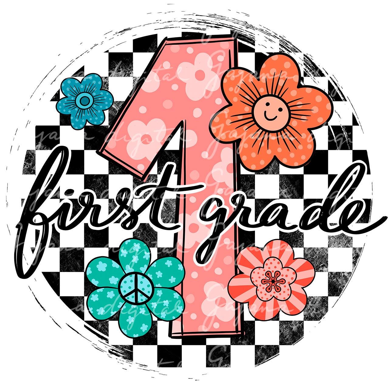 First Grade Png Digital Design, 1st Grade Kindergarten Png, Graduation ...