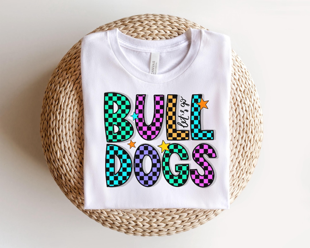 Go Bulldogs PNG Digital Design, Bulldogs Mascot Png, Checkered Football ...