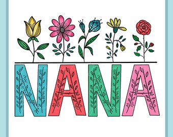 Floral Nana PNG Sublimation Design, Easter Boho Nana Shirt Design Png ,nana Clipart, Spring ...
