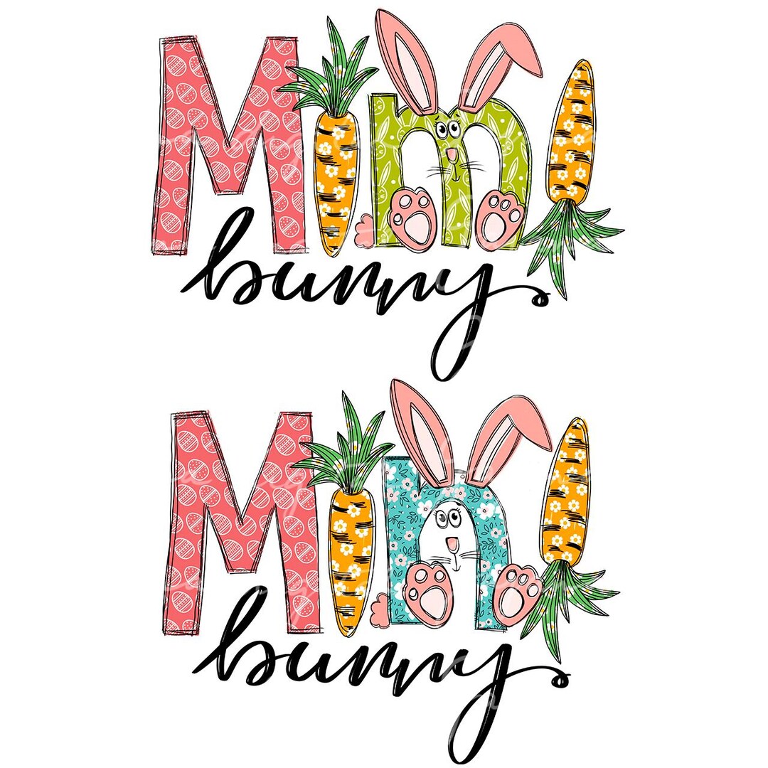 Mimi Bunny Mini Bunny PNG, Happy Easter PNG, Digital Download, Mom ...