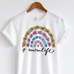 Floral Rainbow Mom Life PNG - Mothers Day Sublimation Design (digital ...