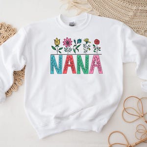 Floral Nana PNG, Grandma Flowers, Nana Sublimation, Flower Nana PNG, Colorful Nana, Mothers Day ...