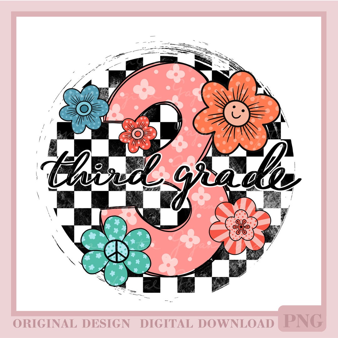 Third Grade PNG Back to School PNG, Sublimation Design, 3rd Grade Png ...