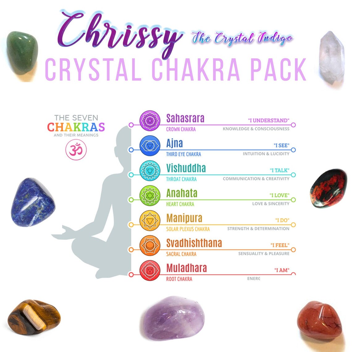 Crystal Chakra Pack helps With Alignment for Your Spiritual - Etsy
