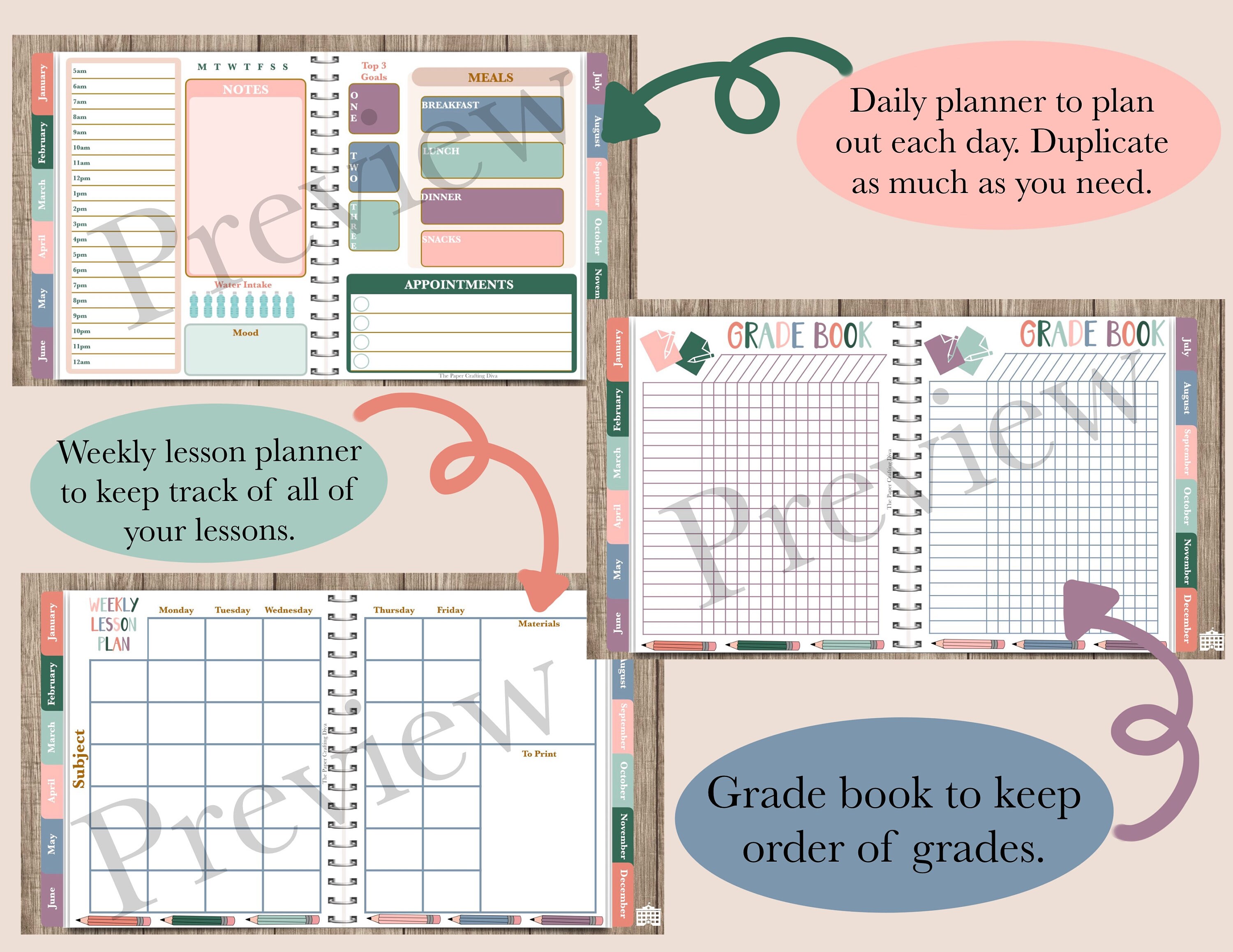Digital Teacher Planner - Etsy