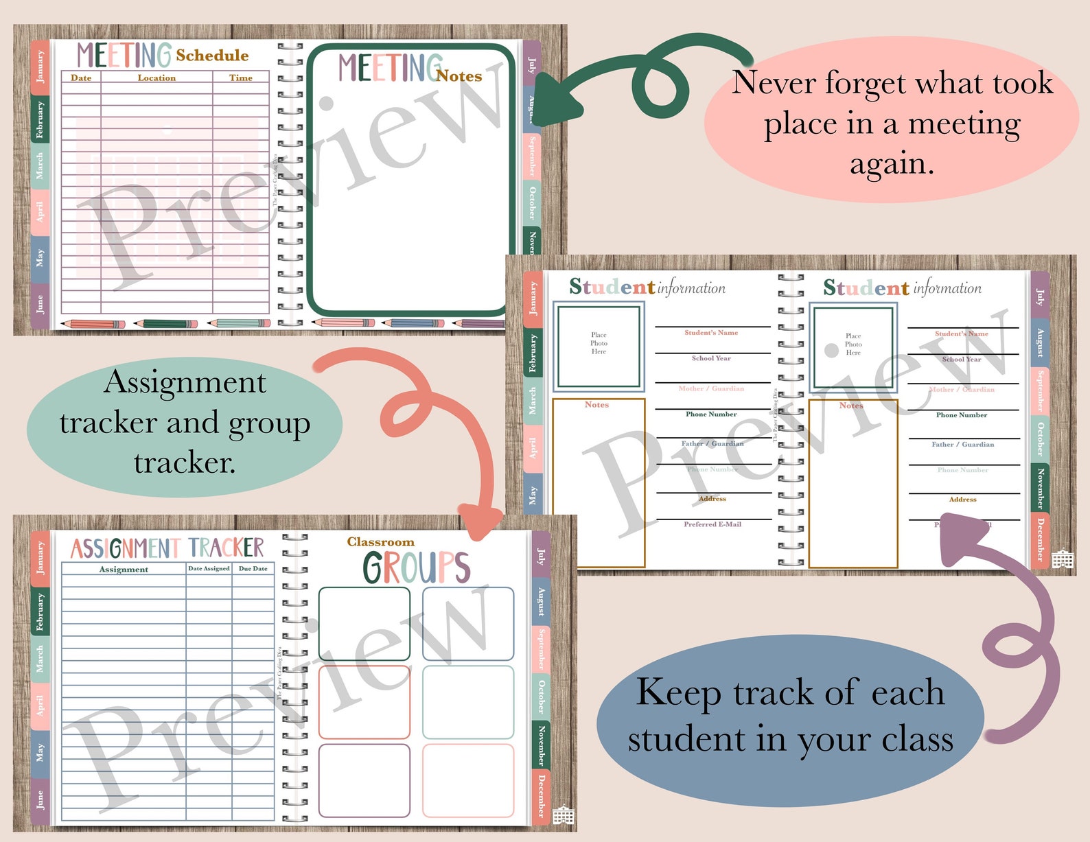 Digital Teacher Planner - Etsy