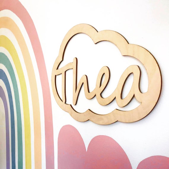 Custom Cloud Name Sign Baby Name Sign Nursery Decor | Etsy