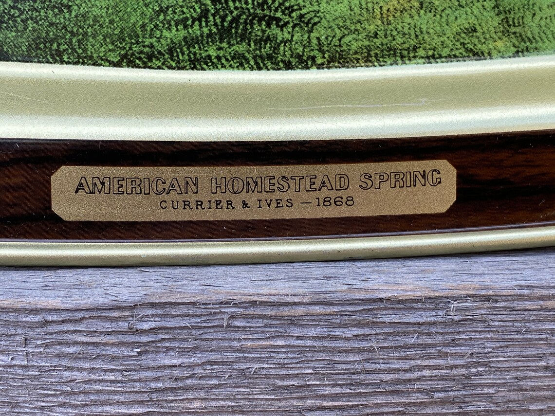 AMERICAN HOMESTEAD SPRING Currier & Ives 1868 / Metal - Etsy