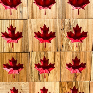 Maple Leaf Decor Blocks - Etsy