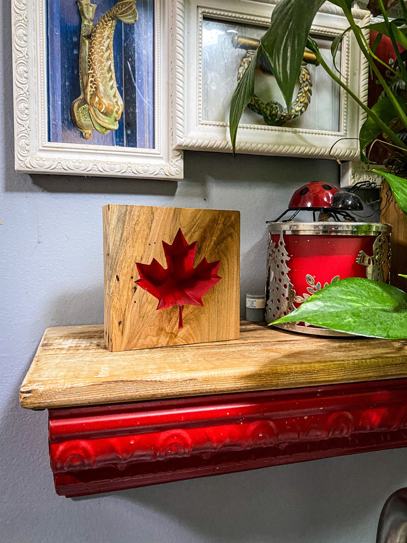 Maple Leaf Decor Blocks - Etsy