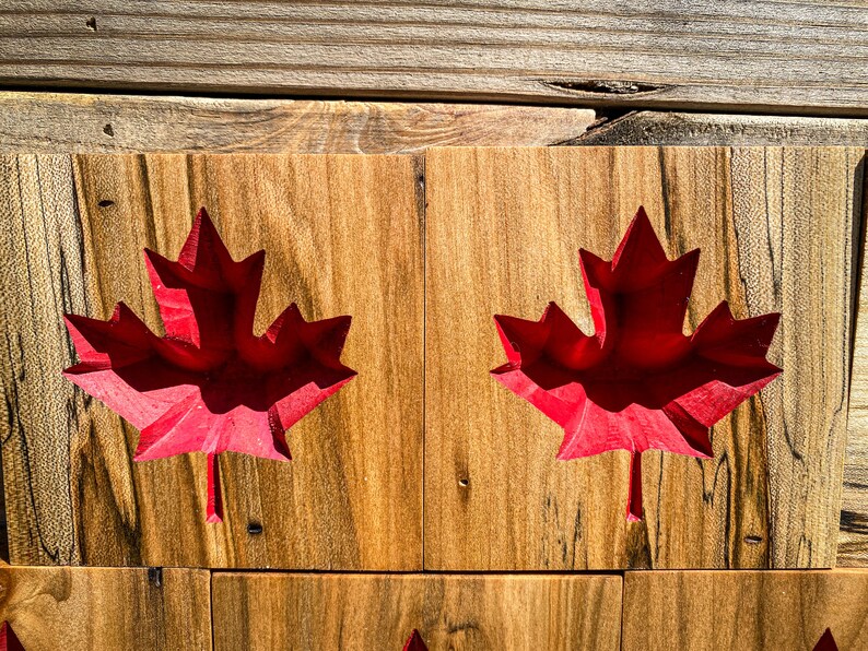 Maple Leaf Decor Blocks - Etsy