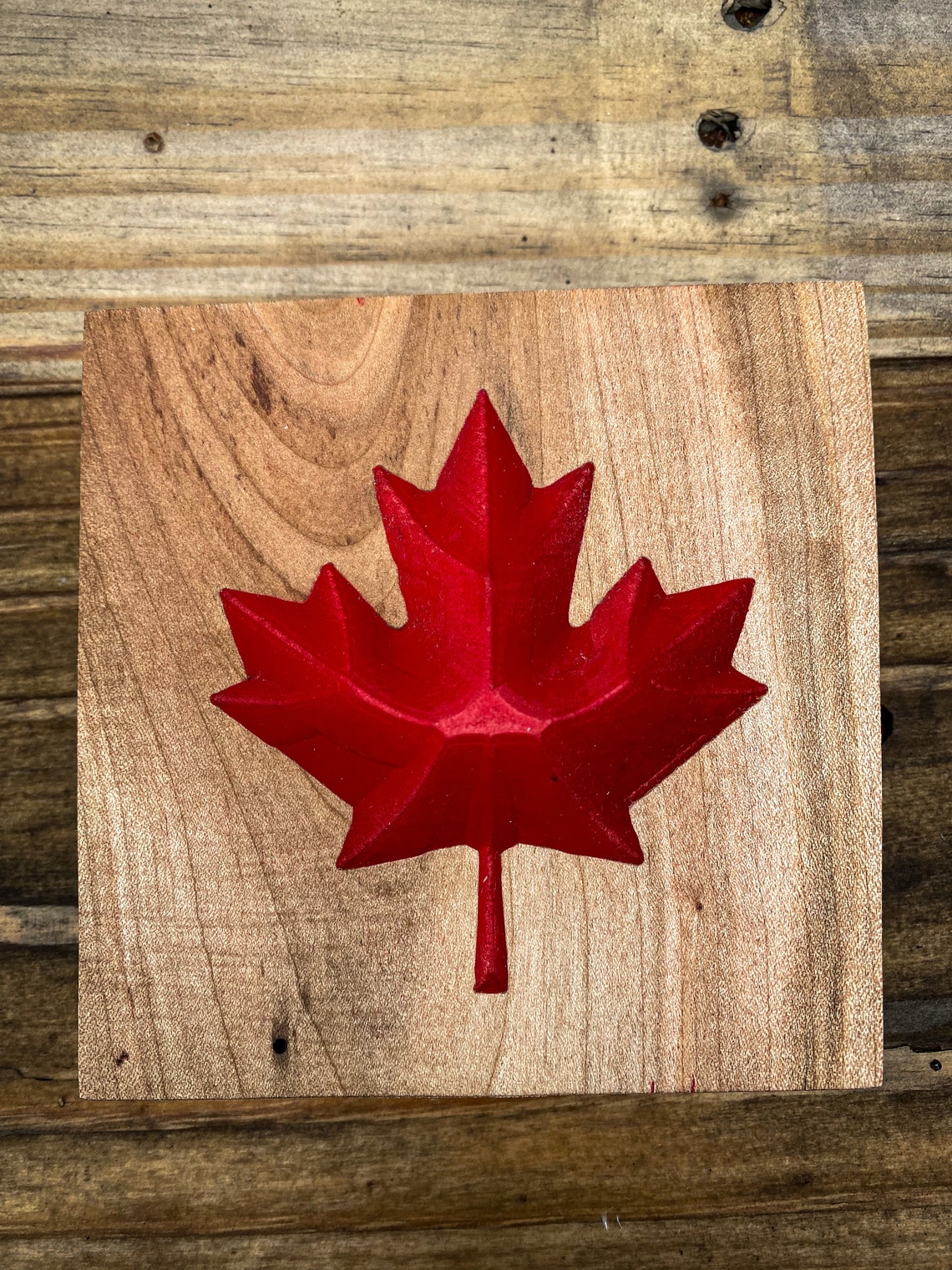 Maple Leaf Decor Blocks - Etsy