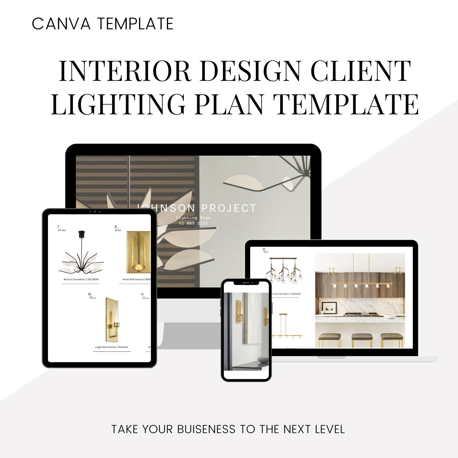 Interior Design Lighting Plan Template Editable Canva Template - Etsy
