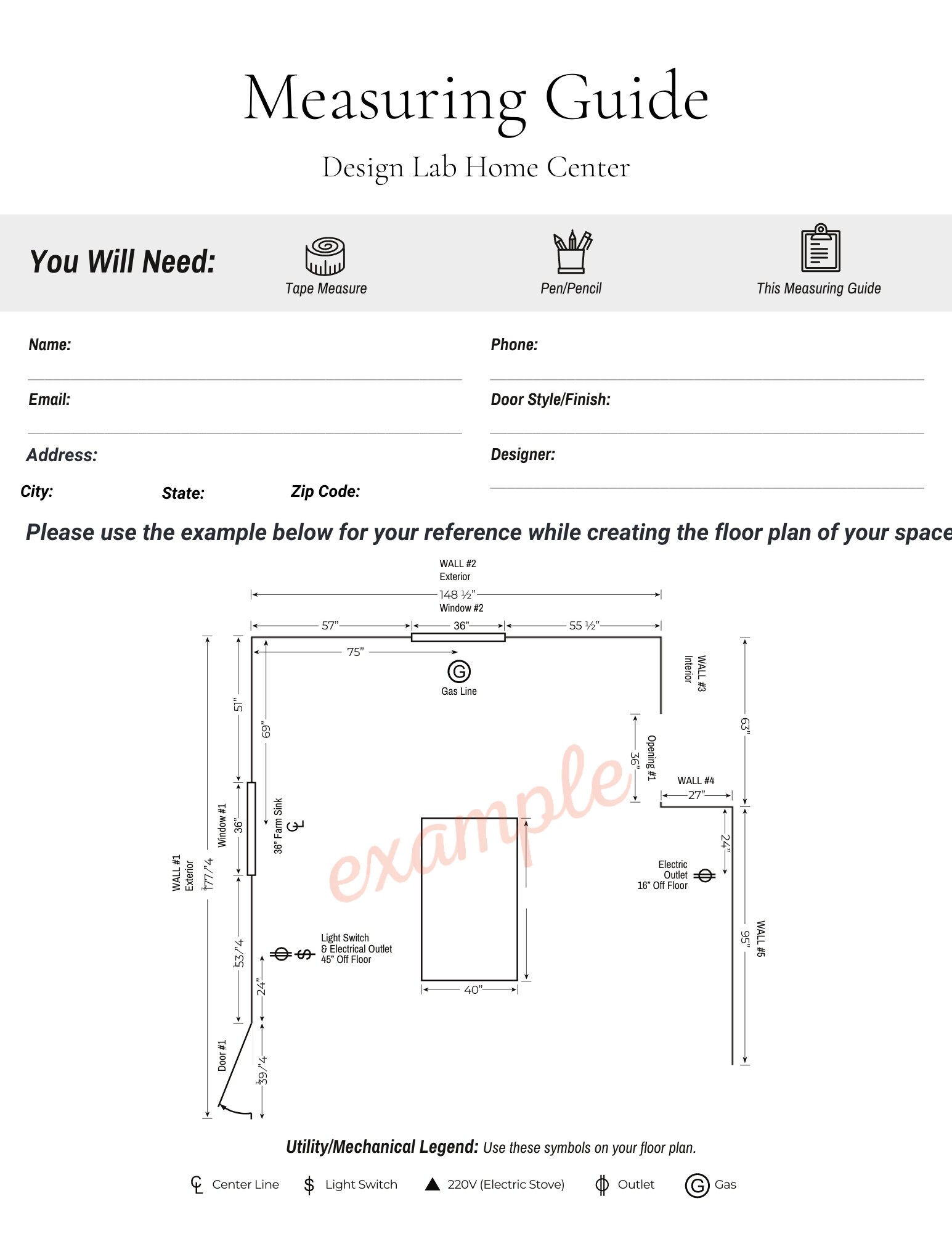 Interior Design Measuring Guide Cheat Sheet - Etsy