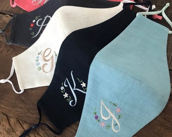 Embroidered Face Mask | Etsy