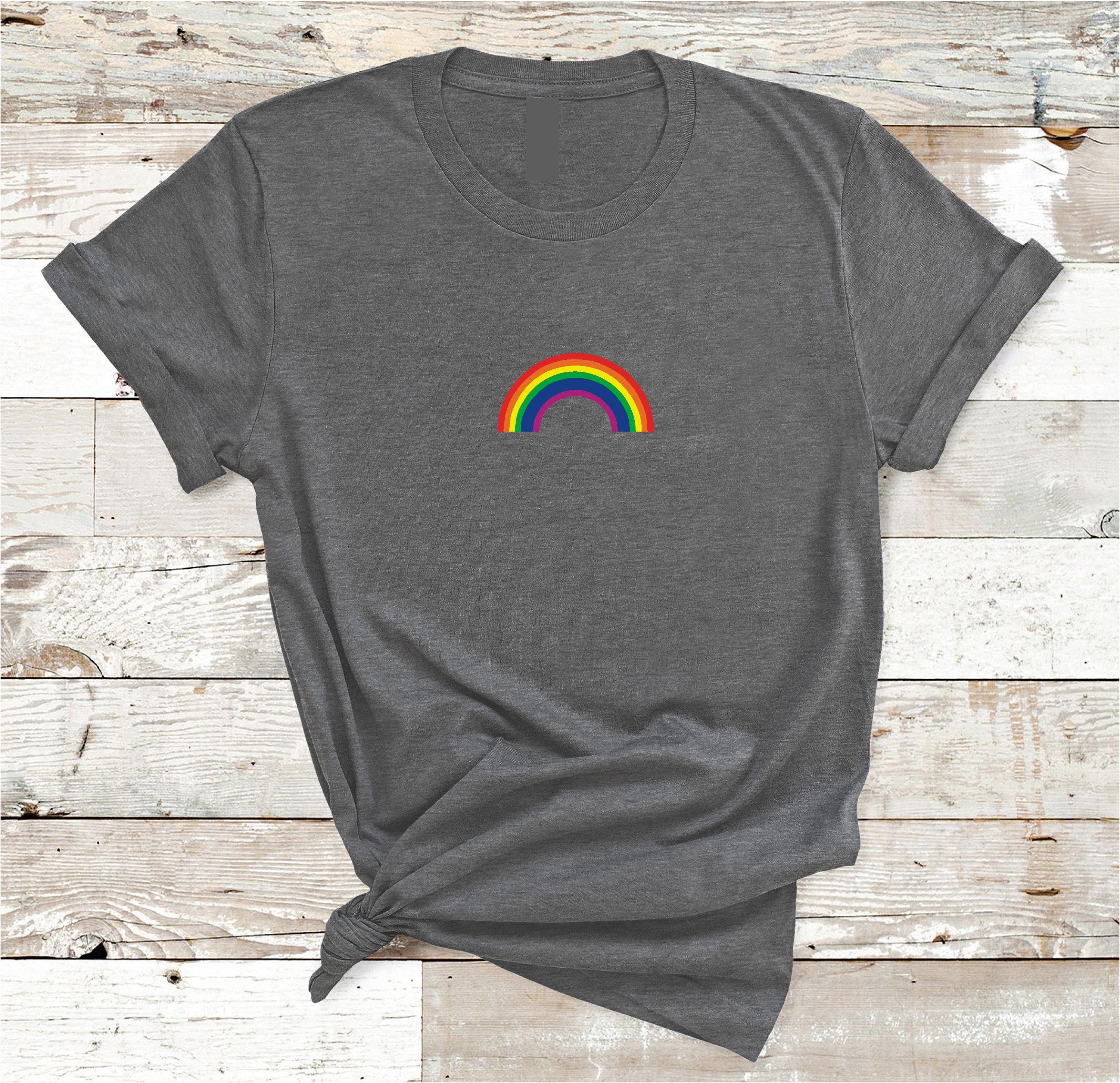 Rainbow T Shirt LGBTQ Pride T Shirt Gay Pride Tee Support - Etsy