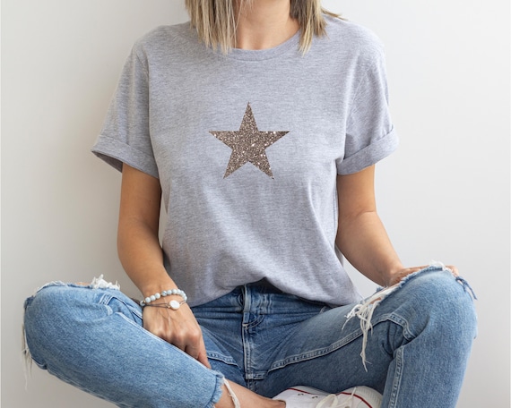 Camiseta Plateada Brillante Camisa Holgada Color Plata Metalizada