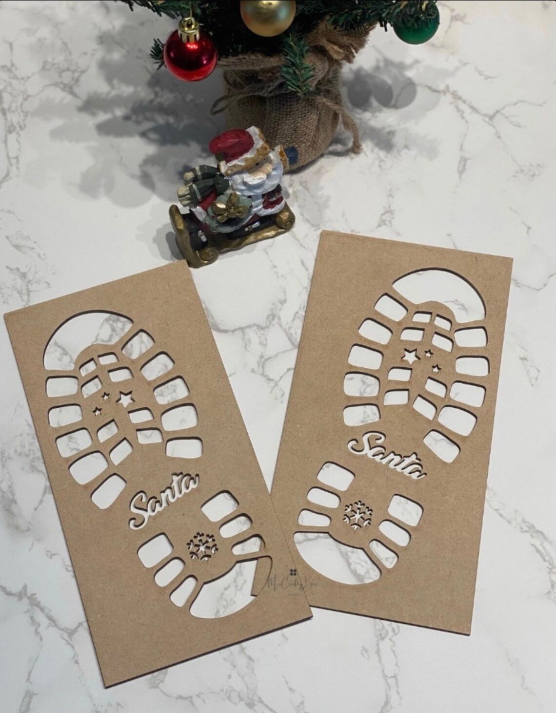 Santa Claus Boot Stencil | Santa Boot Print | Reusable Santa Stencil ...