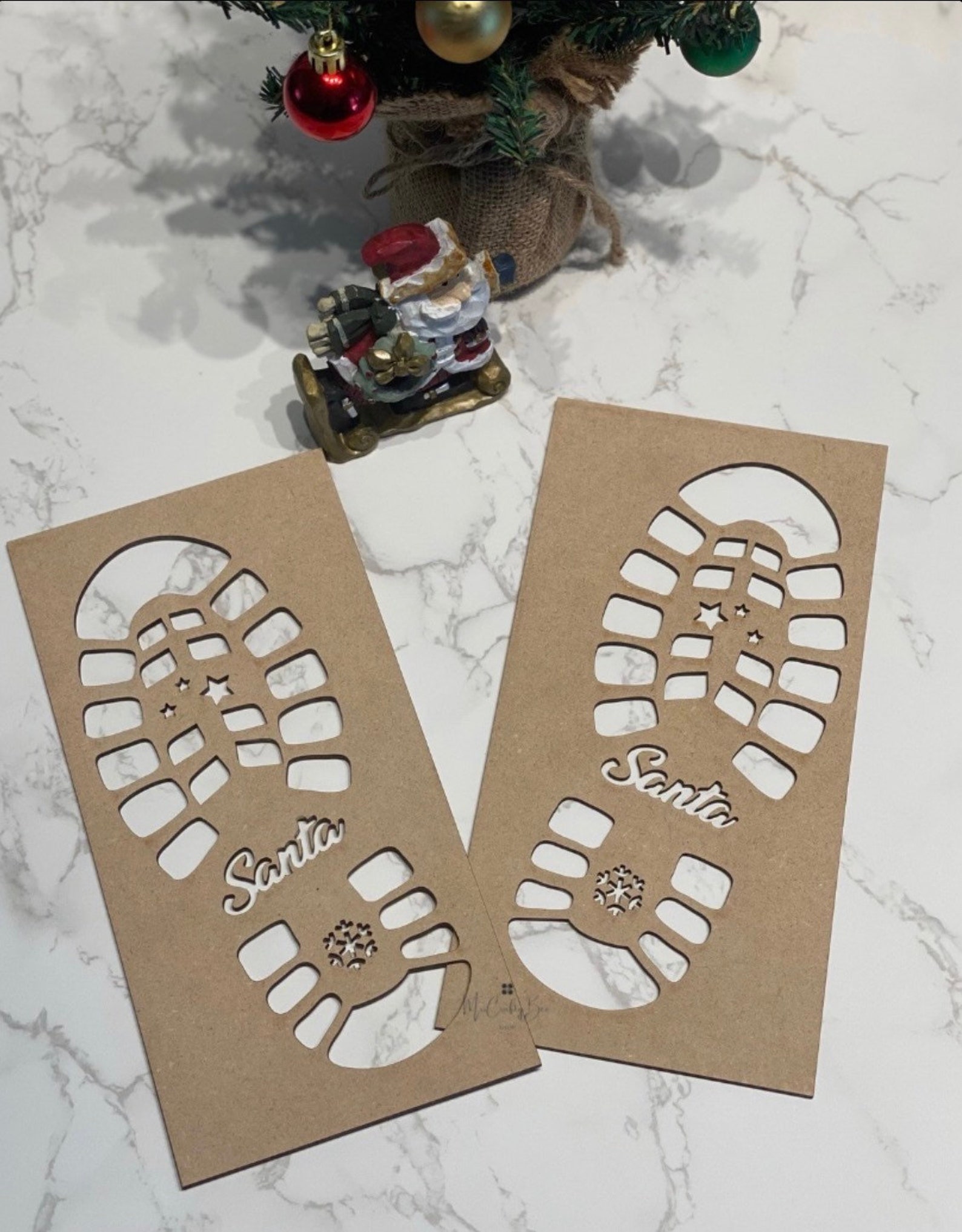 Santa Claus Boot Stencil | Santa Boot Print | Reusable Santa Stencil ...