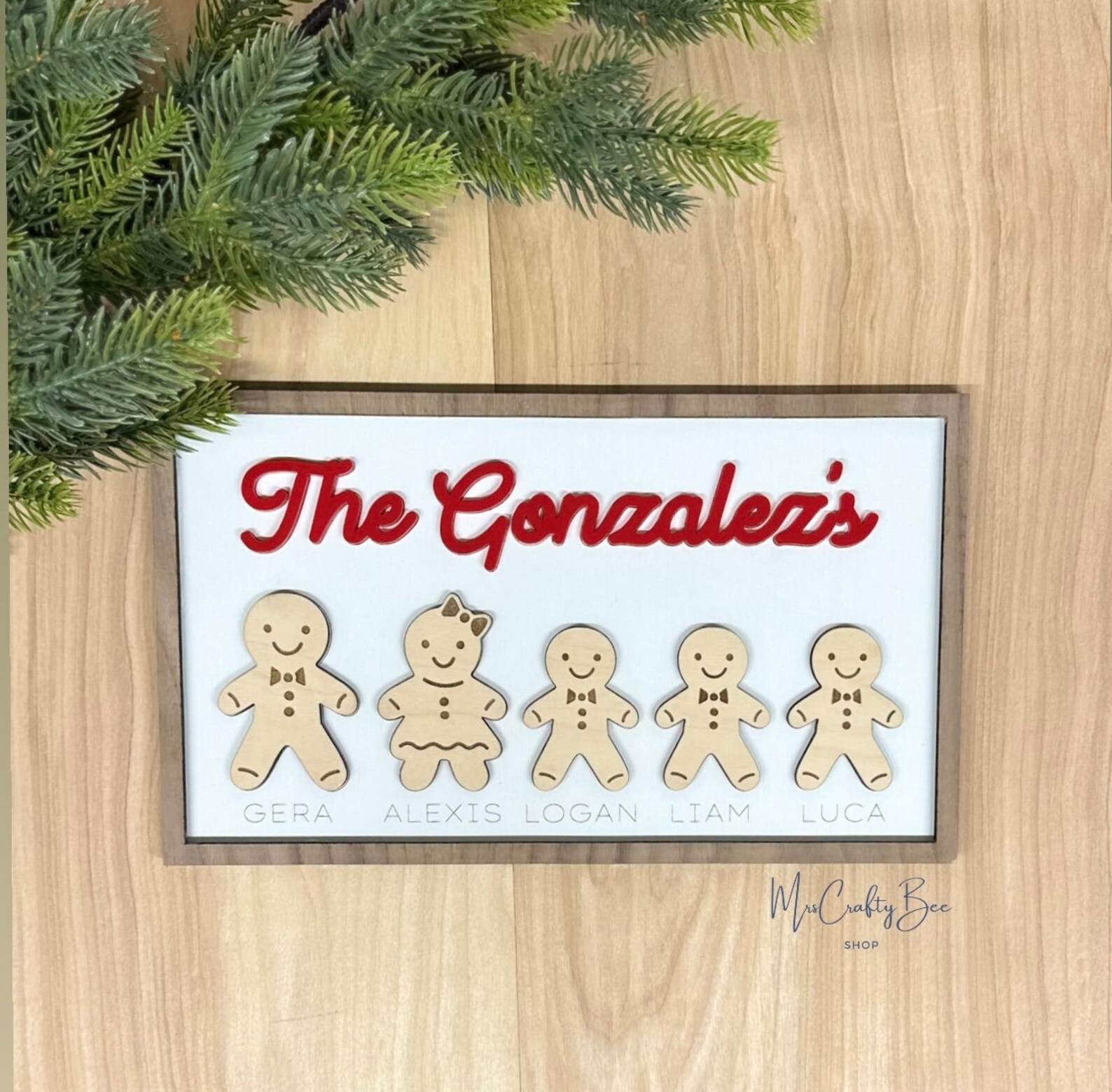 Christmas Family Frame Gingerbread Family Frame - Etsy