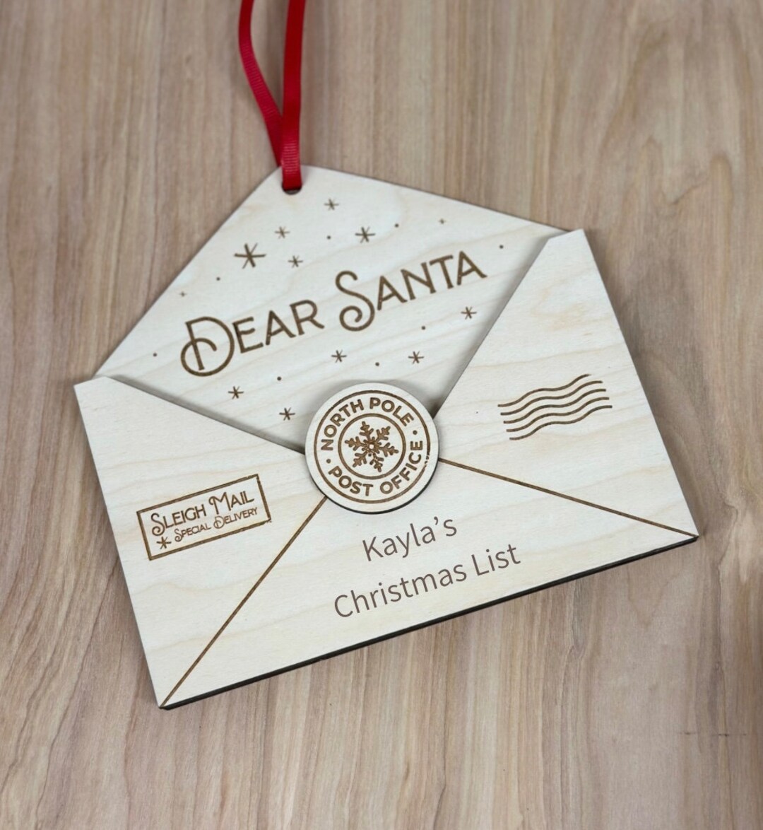 Dear Santa Envelope | Wish List Ornament | Christmas Sign | Letter to ...