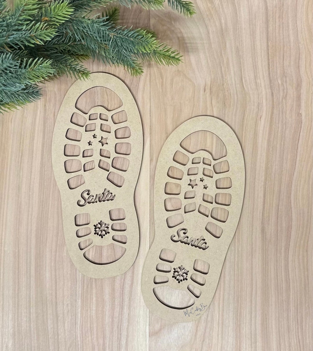 Santa Claus Boot Stencil | Santa Boot Print | Reusable Santa Stencil ...