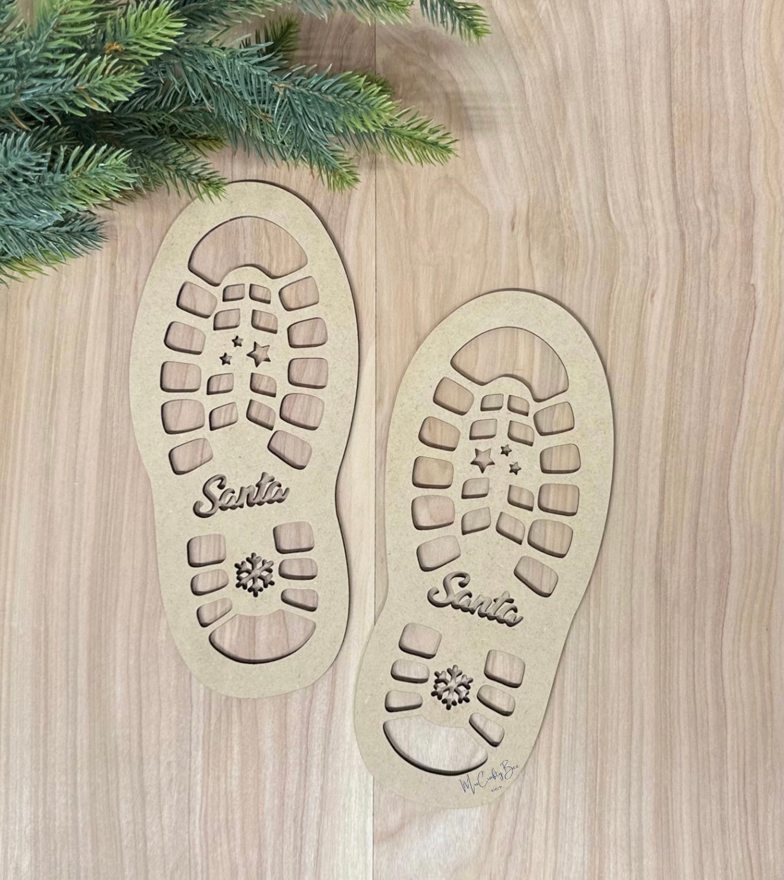 Santa Claus Boot Stencil | Santa Boot Print | Reusable Santa Stencil ...
