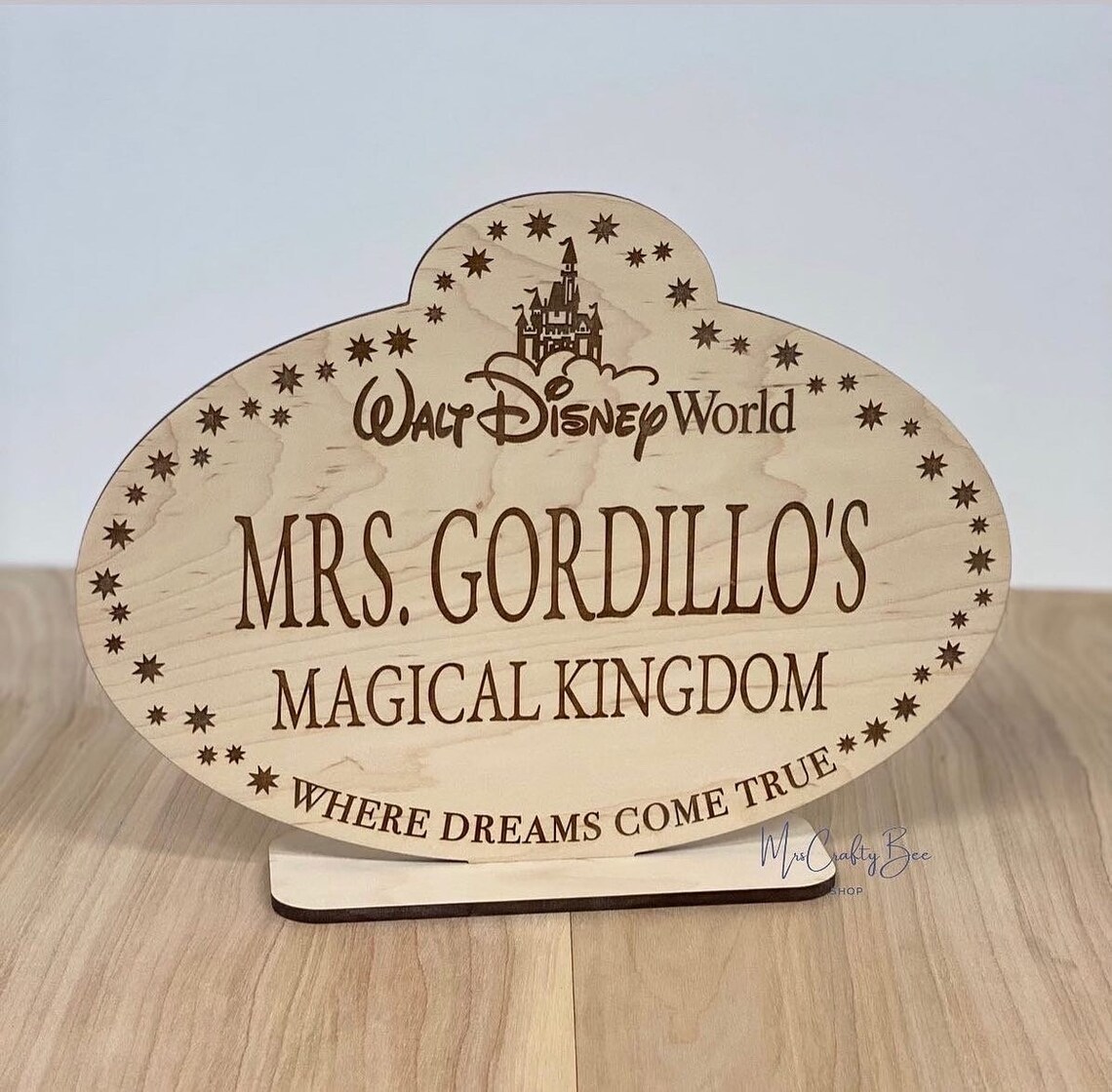 Disney Inspired Desk Name Stand | Personalized Teacher Gift | Name ...