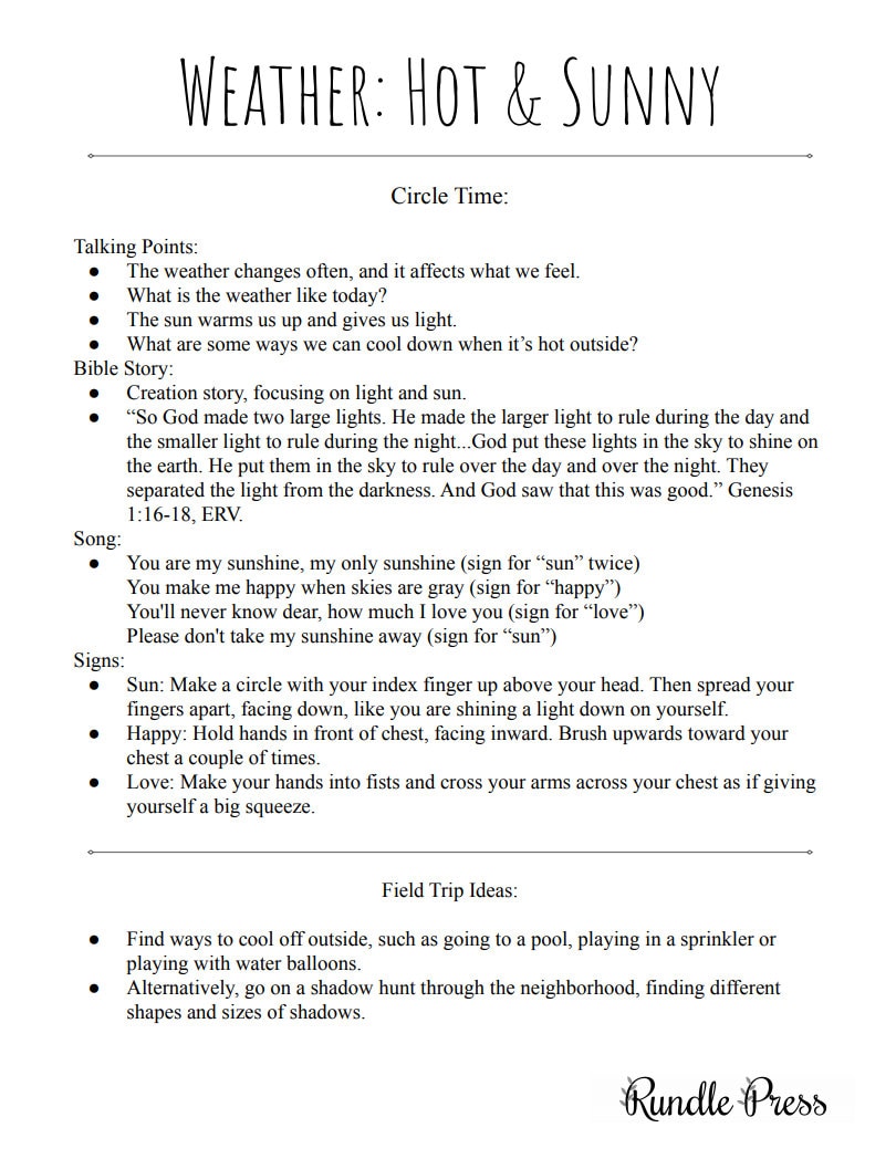 Weather: A Four-week Long Activity Guide - Etsy