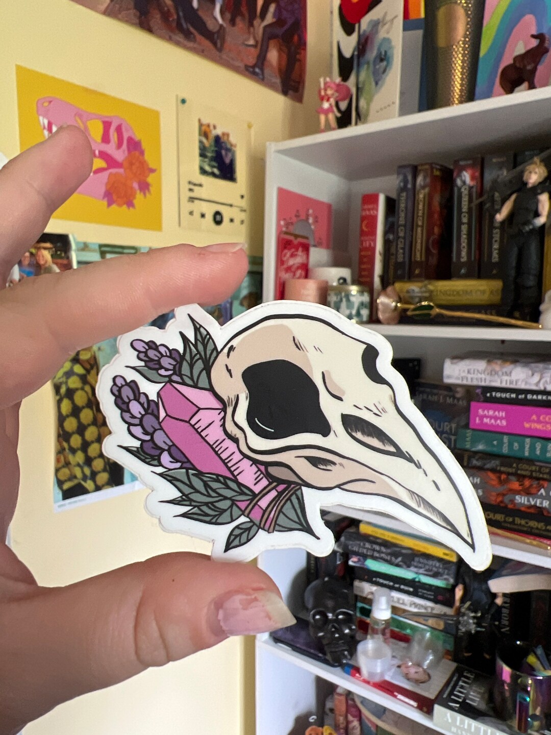 Raven Skull Sticker - Etsy