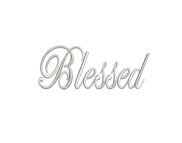 Blessed Machine Embroidery Design, That Comes in 3 Sizes. - Etsy