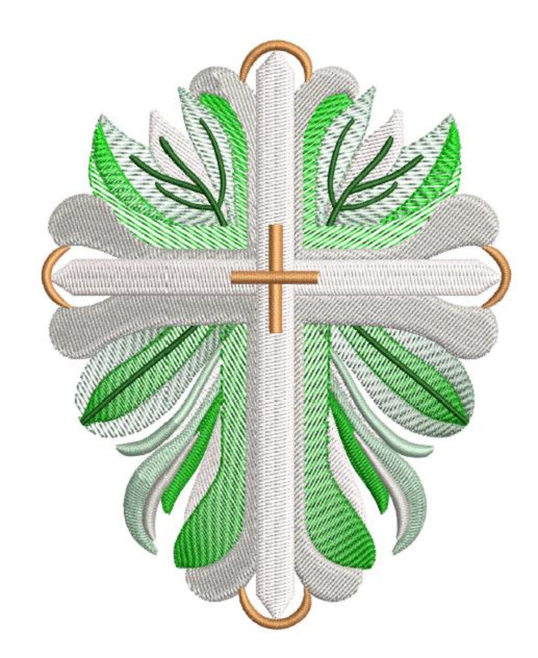 Flower Cross Embroidery Design - Etsy