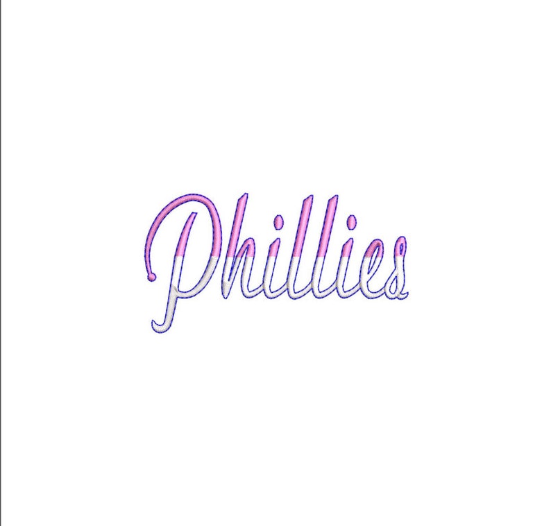 Phillies 2 Sizes, Large-small, Embroidery Design, Machine Embroidery ...