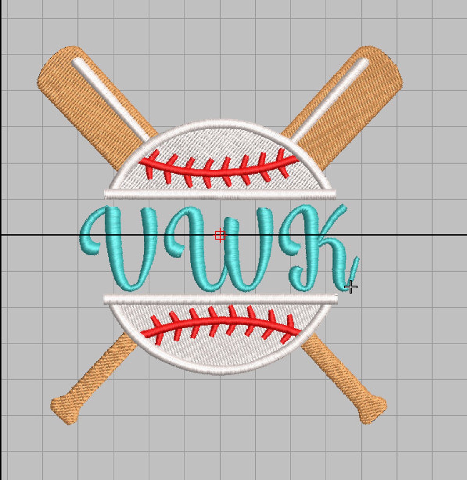 Baseball Monogram Embroidery - Etsy