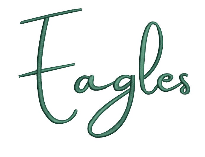Philadelphia Eagles Machine Embroidery Design, Eagles Cursive Style,3 ...